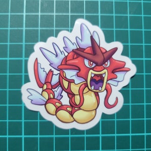 Gyarados and Shiny Gyarados Chibi Sticker | Fan Art | Cute Foodie ...