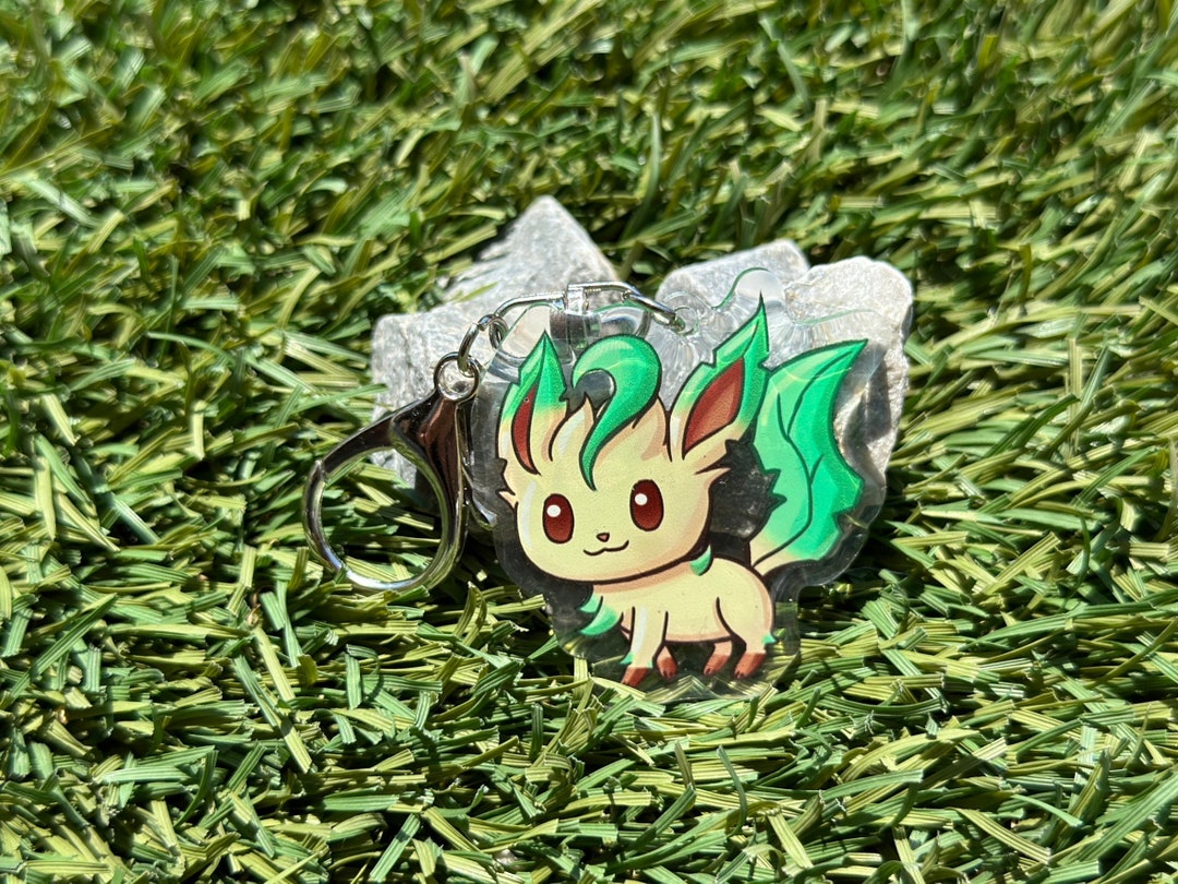 Leafeon #470 Chibi Keychain 2" | Fan Art | Cute Foodie Sticker | Laptop ...