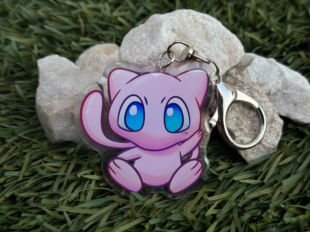 Mew #151 Chibi Keychain 2" | Fan Art | Cute Foodie Sticker | Laptop ...