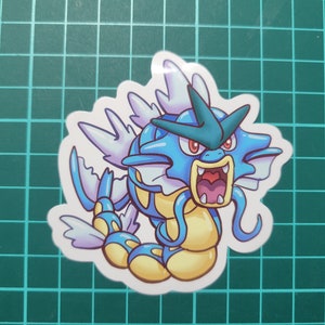 Gyarados and Shiny Gyarados Chibi Sticker | Fan Art | Cute Foodie ...