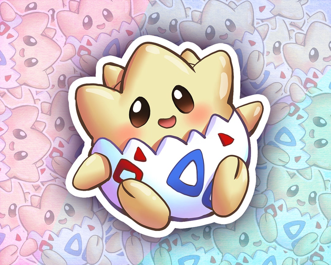 Togepi Chibi Sticker Fan Art Cute Foodie Sticker Laptop Sticker Vinyl ...