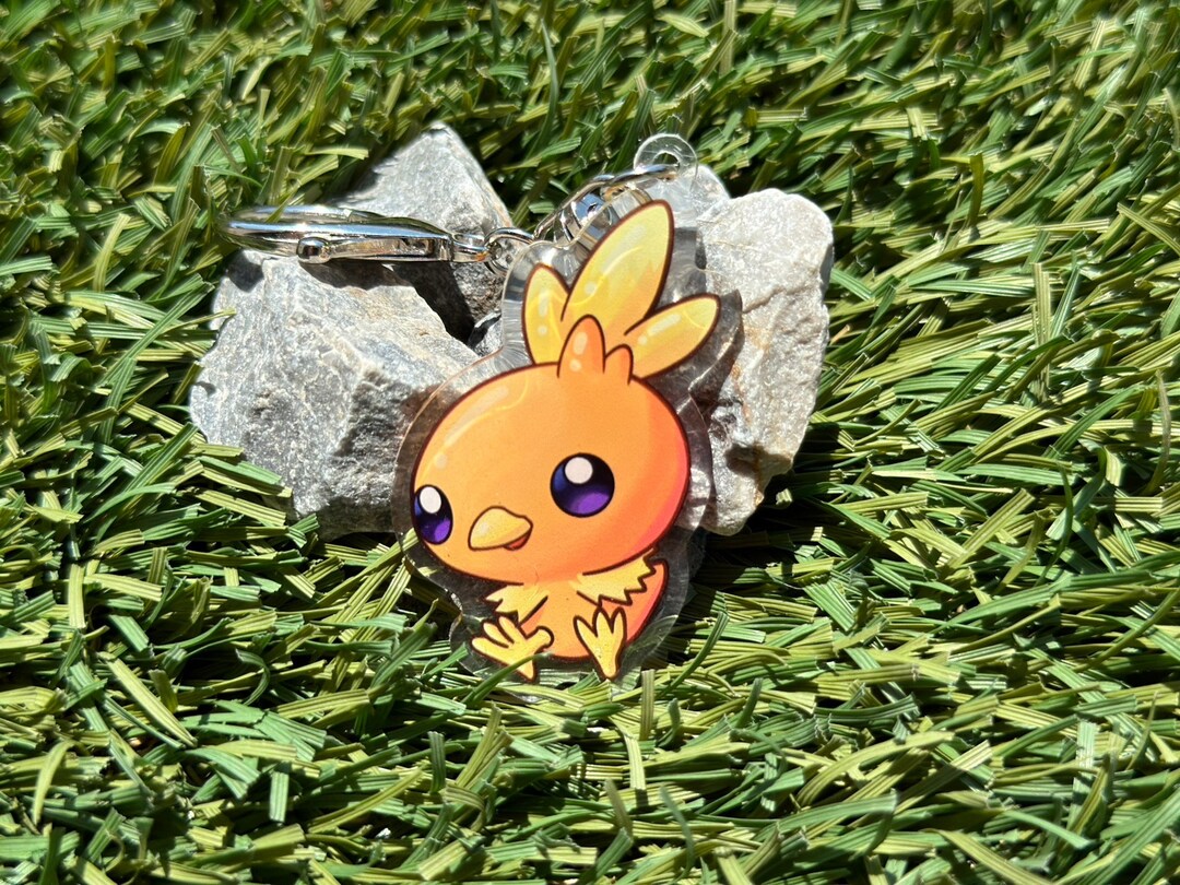 Torchic #255 Chibi Keychain 2" | Fan Art | Cute Foodie Sticker | Laptop ...