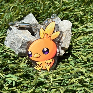 Torchic #255 Chibi Keychain 2" | Fan Art | Cute Foodie Sticker | Laptop ...