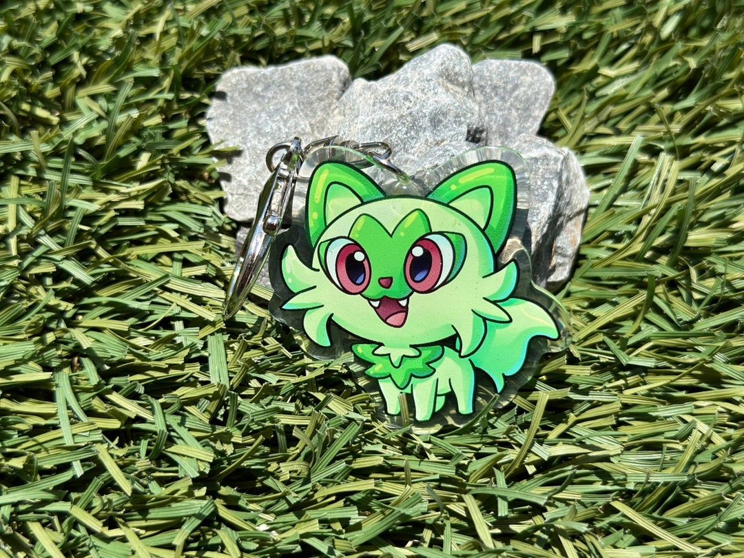 Sprigatito #906 Chibi Keychain 2" | Epoxy Charm | Cute Accessory - Etsy