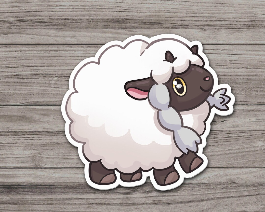 Wooloo Chibi Sticker | Fan Art | Cute Foodie Sticker | Laptop Sticker | Vinyl Waterproof Sticker ...