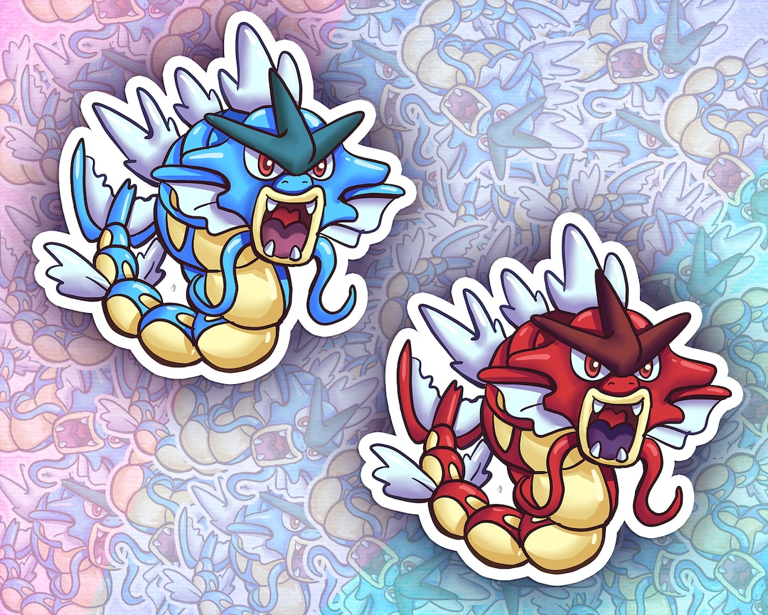Gyarados and Shiny Gyarados Chibi Sticker | Fan Art | Cute Foodie ...