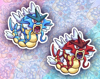 Shiny Red Gyarados Sticker Water Proof, Weather Proof, Vinyl Sticker ...