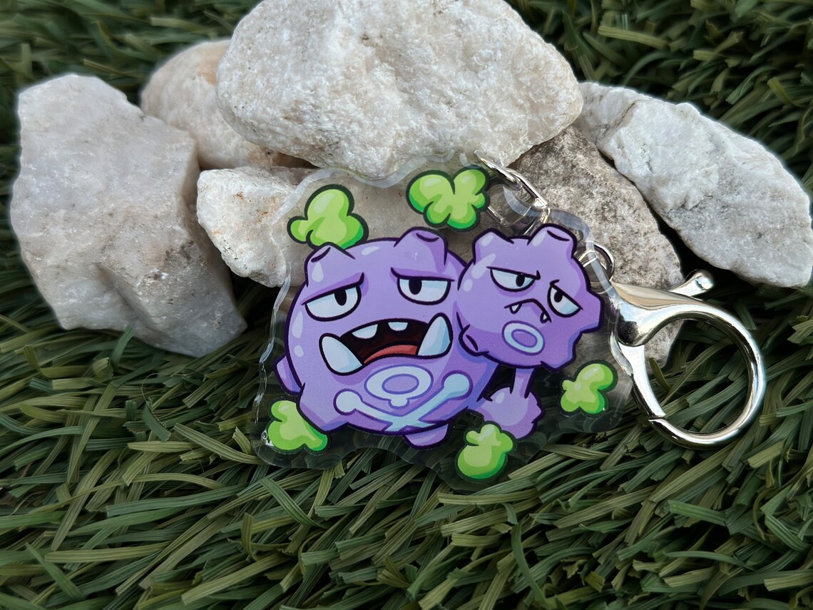 Weezing #110 Chibi Keychain 2" | Fan Art | Cute Foodie Sticker | Laptop ...
