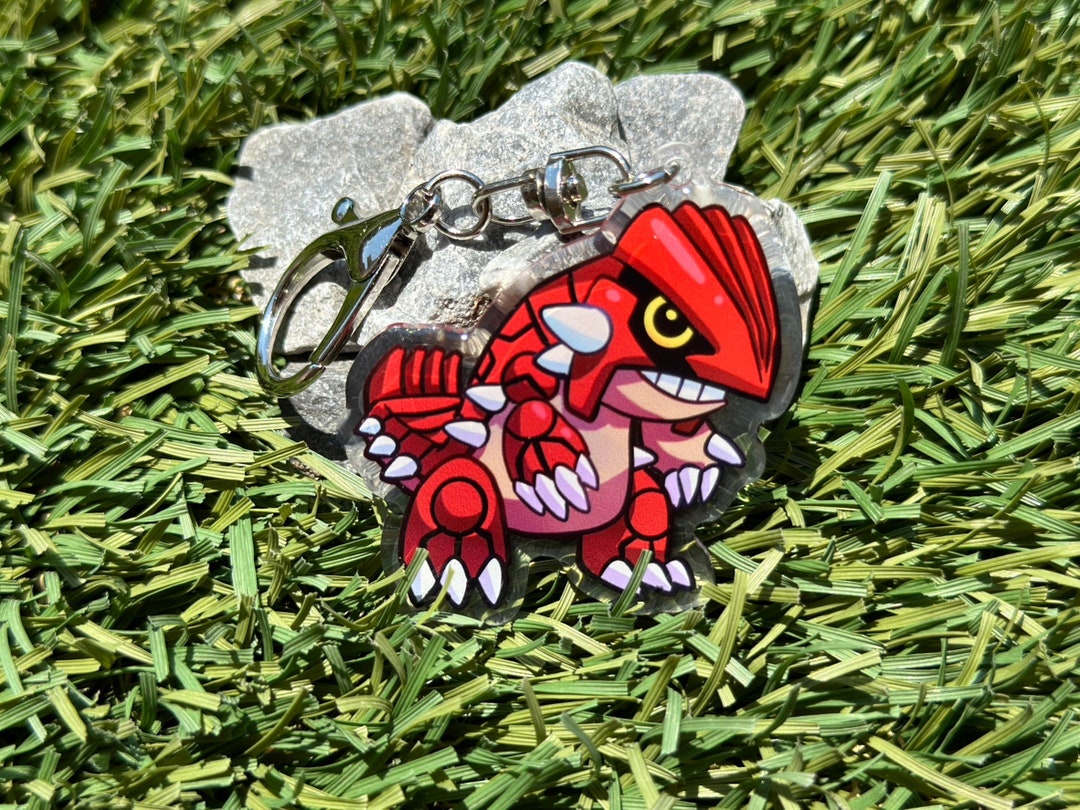 Groudon #383 Chibi Keychain 2" | Epoxy Charm | Cute Accessory - Etsy