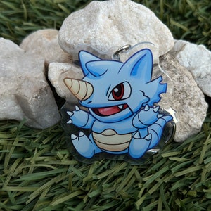 Rhydon #112 Chibi Keychain 2" | Fan Art | Cute Foodie Sticker | Laptop ...