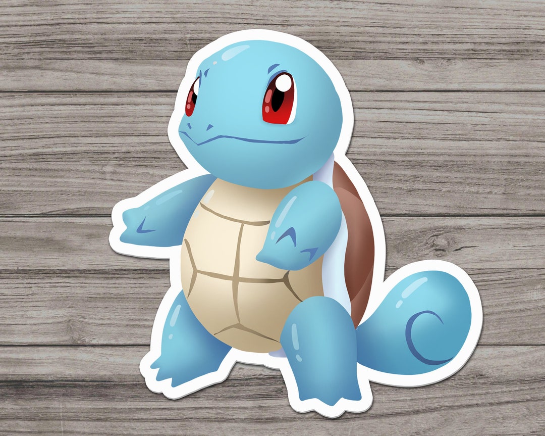 Squirtle Sticker | Fan Art | Cute Foodie Sticker | Laptop Sticker ...