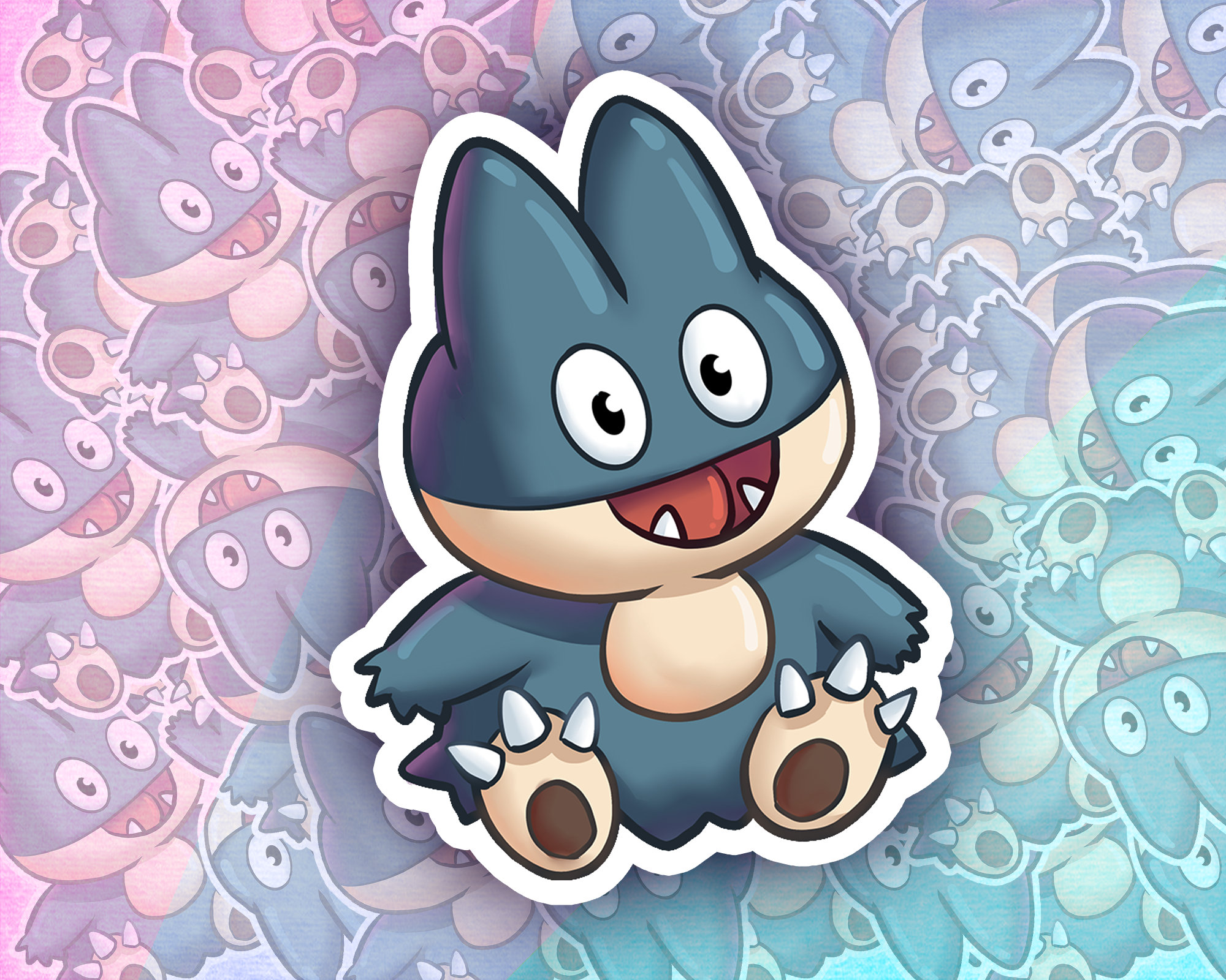 Munchlax Chibi Sticker Fan Art Cute Foodie Sticker - Etsy