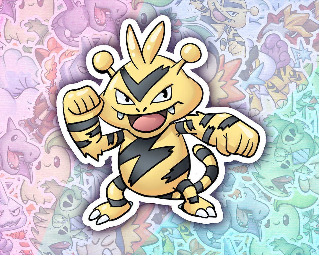 Electabuzz Chibi Sticker | Fan Art | Cute Foodie Sticker | Laptop ...