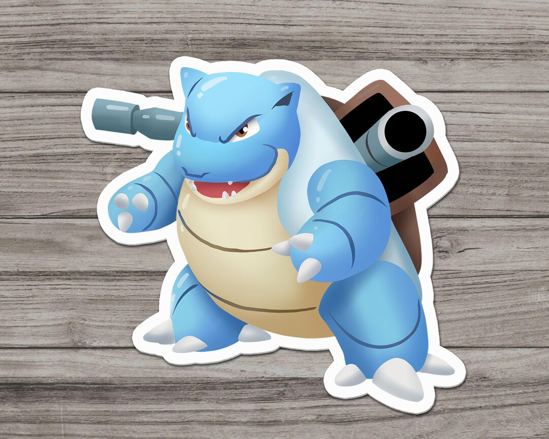 Blastoise Sticker | Fan Art | Cute Foodie Sticker | Laptop Sticker ...