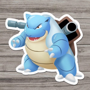 Blastoise Sticker | Fan Art | Cute Foodie Sticker | Laptop Sticker ...