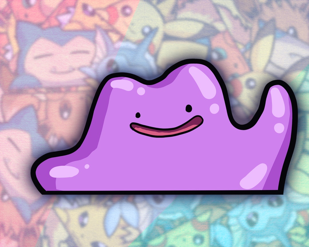 Ditto Peeker Sticker | Fan Art | INDOOR USE ONLY | Laptop Sticker ...
