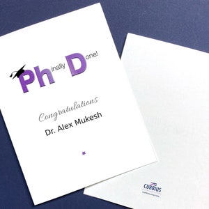 Personalized Phd Graduation Card, Funny Graduate Gift - Etsy