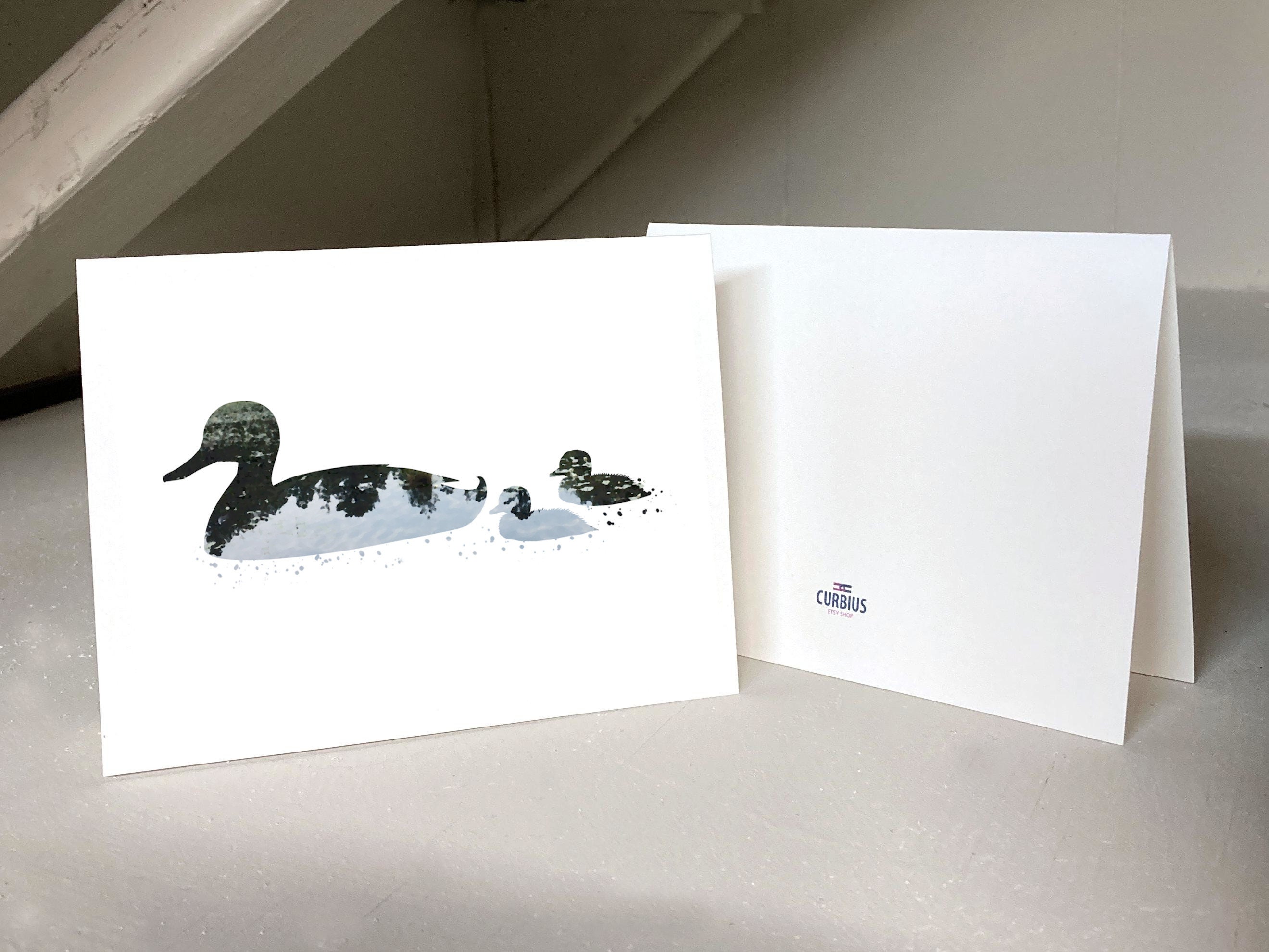 Duck Mom Card With Baby Ducks Illustration, Mothers Day Gift - Etsy