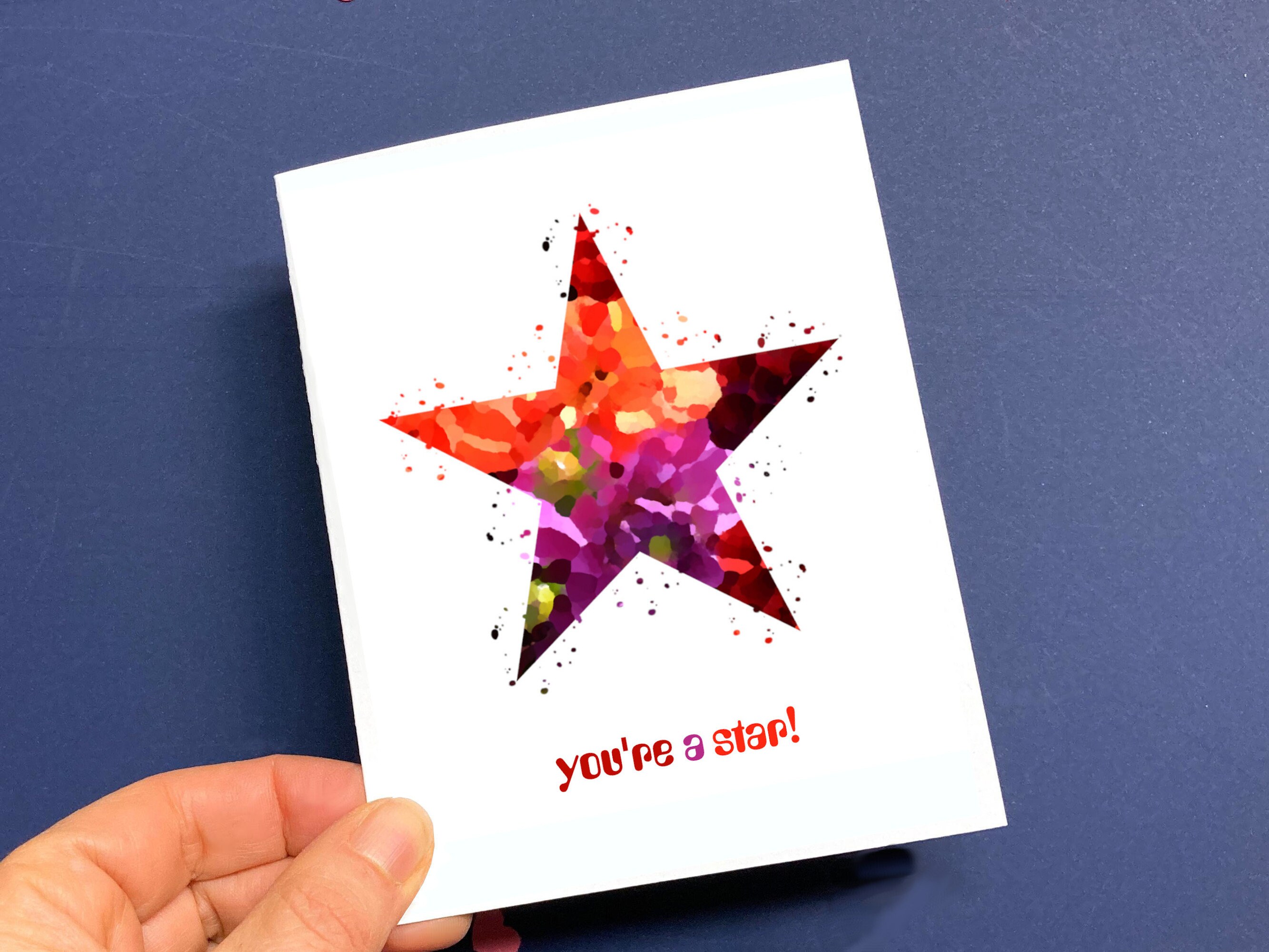 Encouragement Cards, You're a Star Card, Personalized With Name or ...