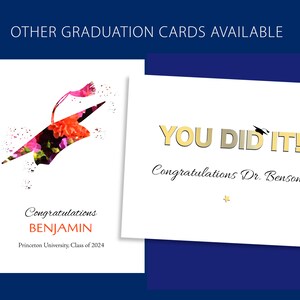Personalized Phd Graduation Card, Funny Graduate Gift - Etsy