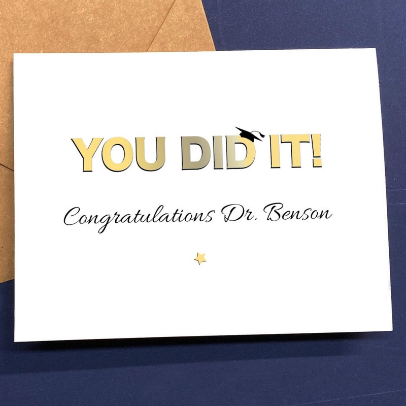 Phd Graduation Card - Etsy