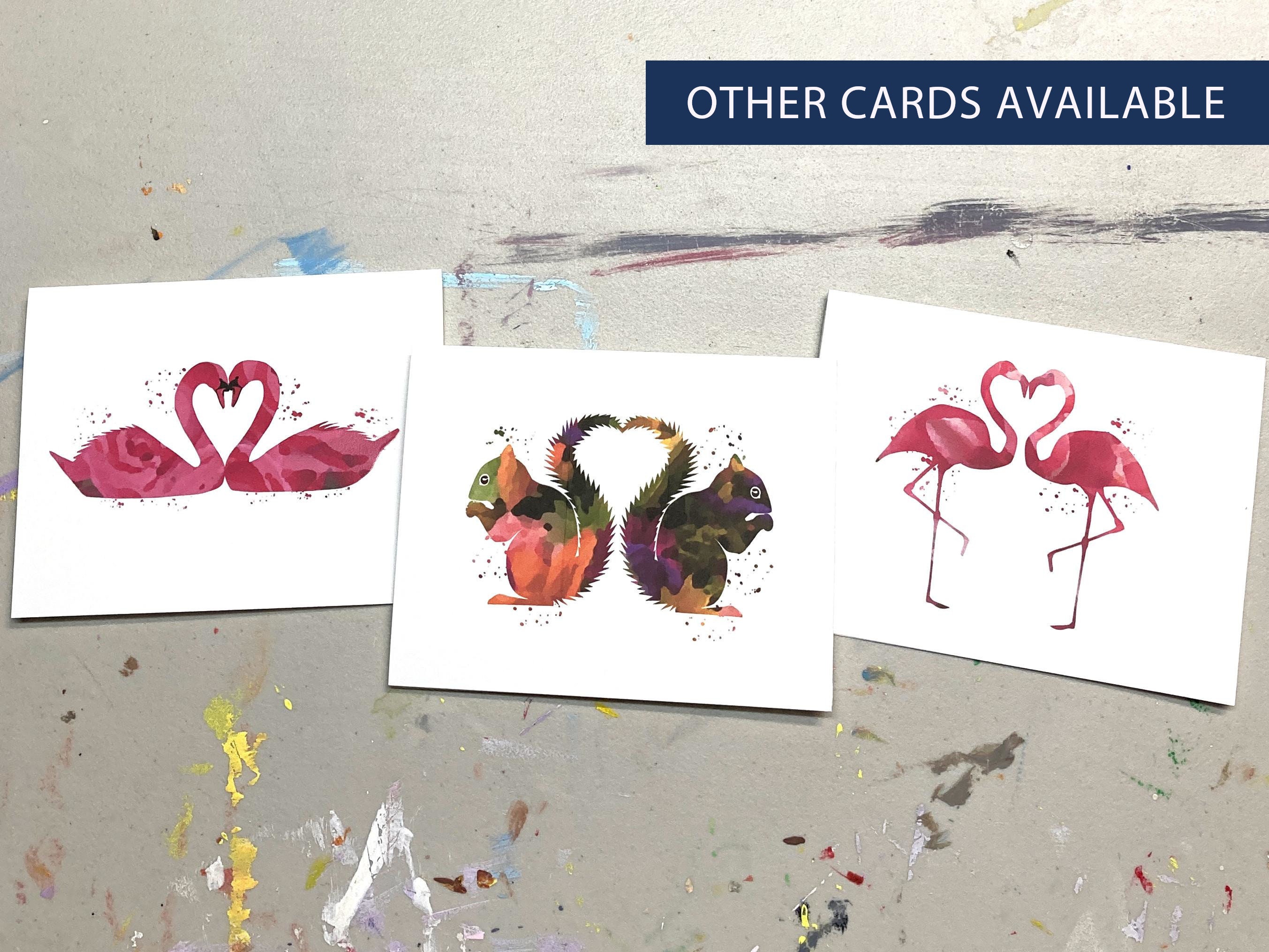 Dolphin Art Greeting Card, Nautical Note Cards, Dolphins Jumping Waves ...