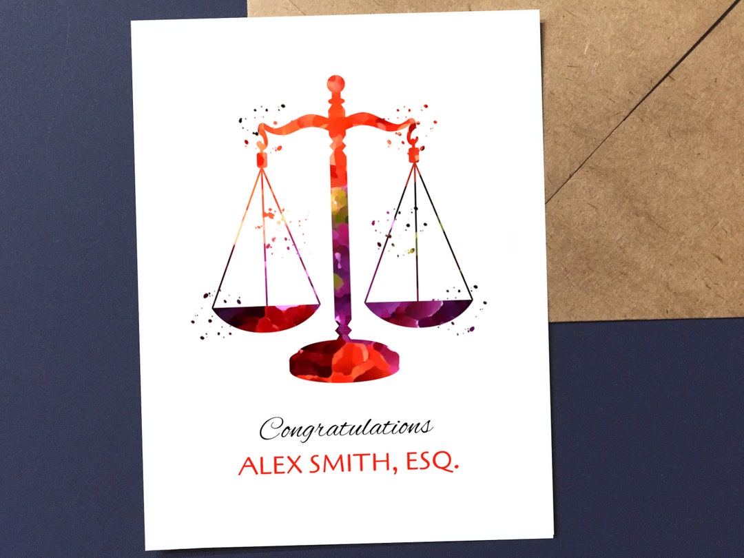 Lawyer Graduation Card, Law School Graduate, Custom Congratulations ...