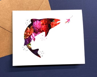 Fly Fishing Card | Etsy