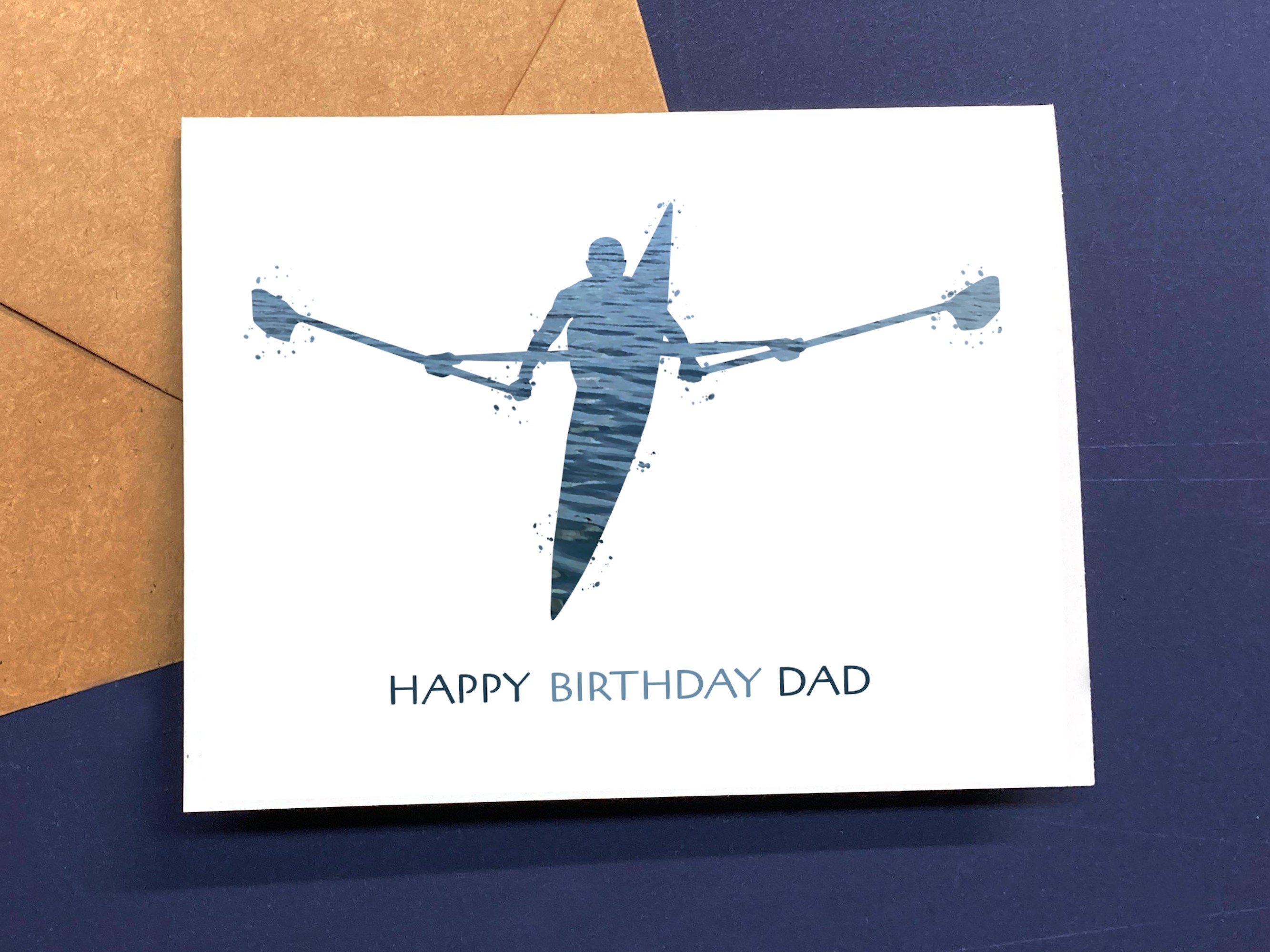 Rowing Birthday Card, Personalized Rower Gift - Etsy