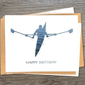 Rowing Birthday Card, Personalized Rower Gift - Etsy