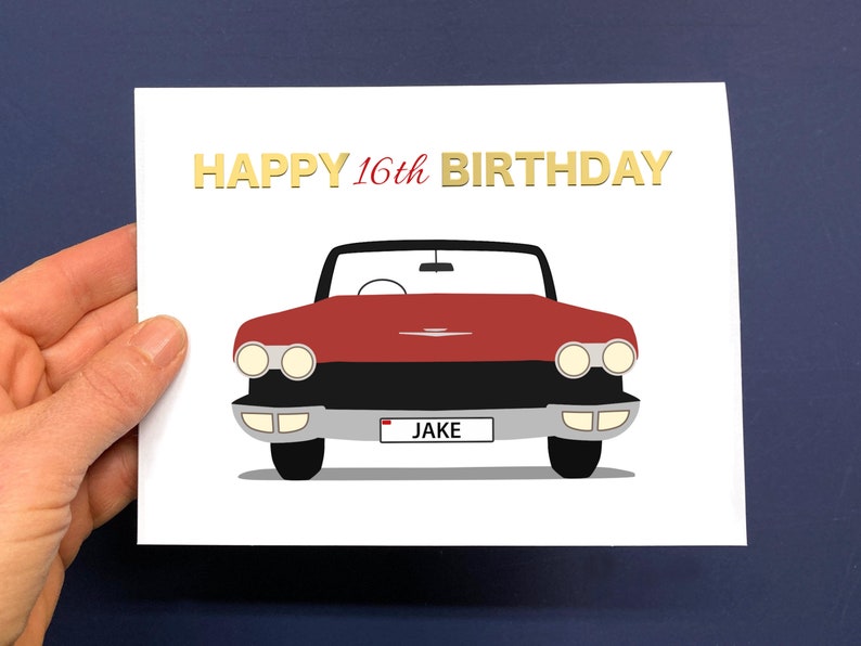 16th Birthday Card, New Driver, 16 Year Old Boy - Etsy