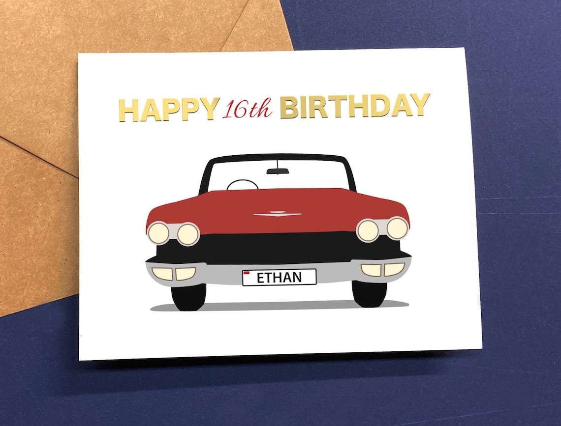 16th Birthday Card, New Driver, 16 Year Old Boy - Etsy