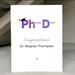 Personalized Phd Graduation Card, Funny Graduate Gift - Etsy