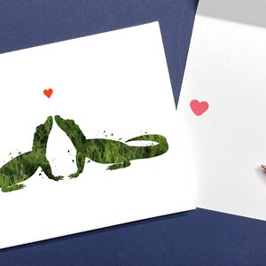 Alligator Valentine, Crocodile Art, Valentines Day Card - Etsy