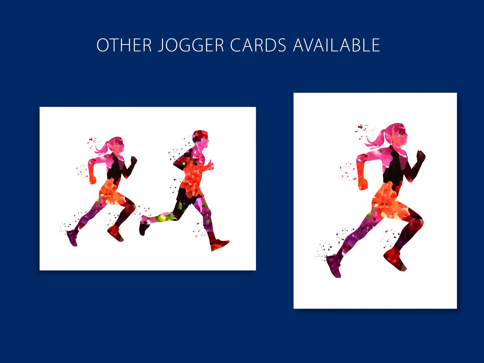 Marathon Card for Runner, Running Man Art - Etsy