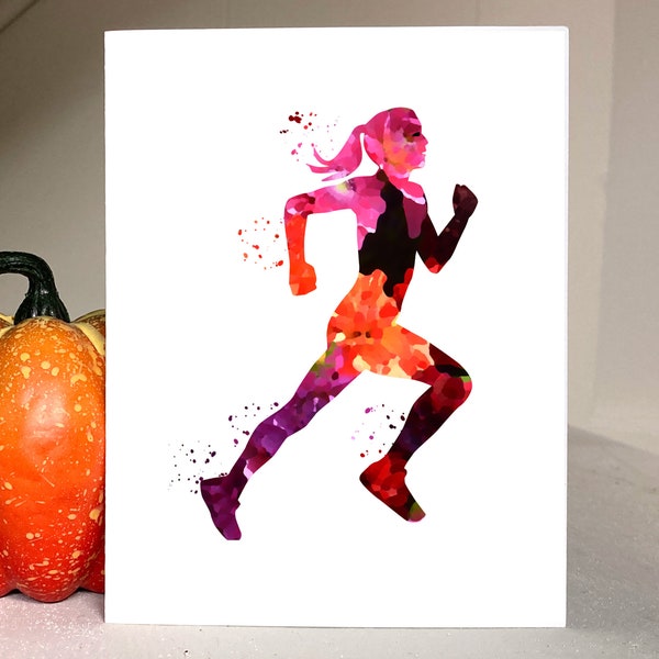 Runner Birthday Card - Etsy