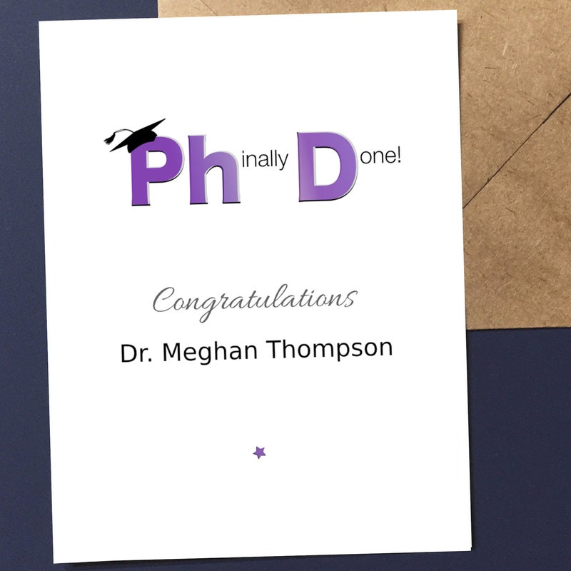 Phd Graduation Card - Etsy