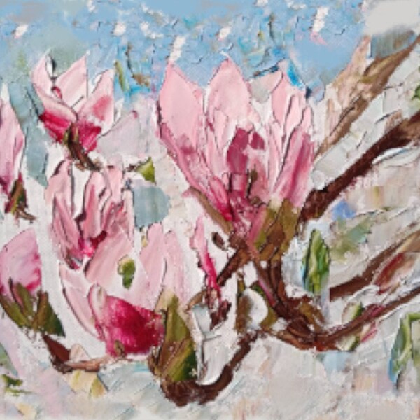 Magnolia Painting - Etsy