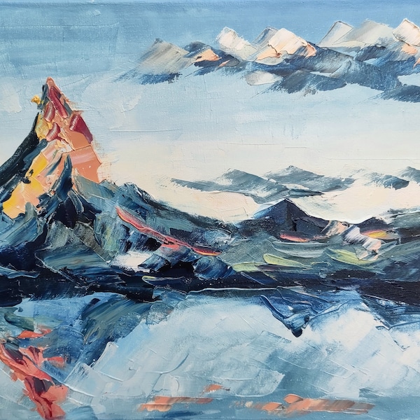 Alpenglow Painting - Etsy
