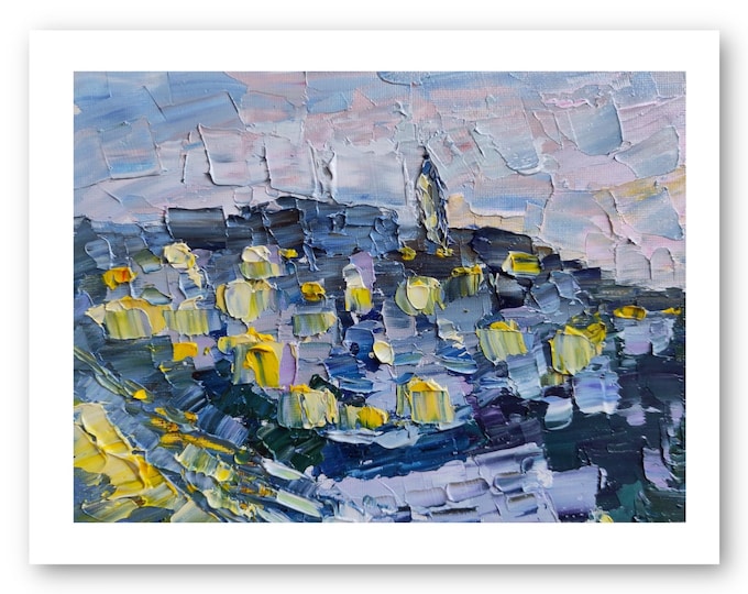 Matera Art Original Art Impasto Oil Art Puglian Landsape Matera Artwork ...