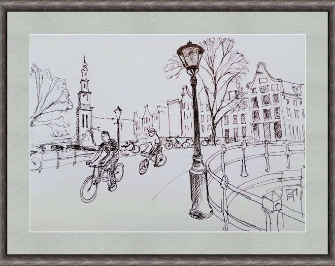 Commission Graphic Drawing Original Art Black White Drawing Paris Art ...