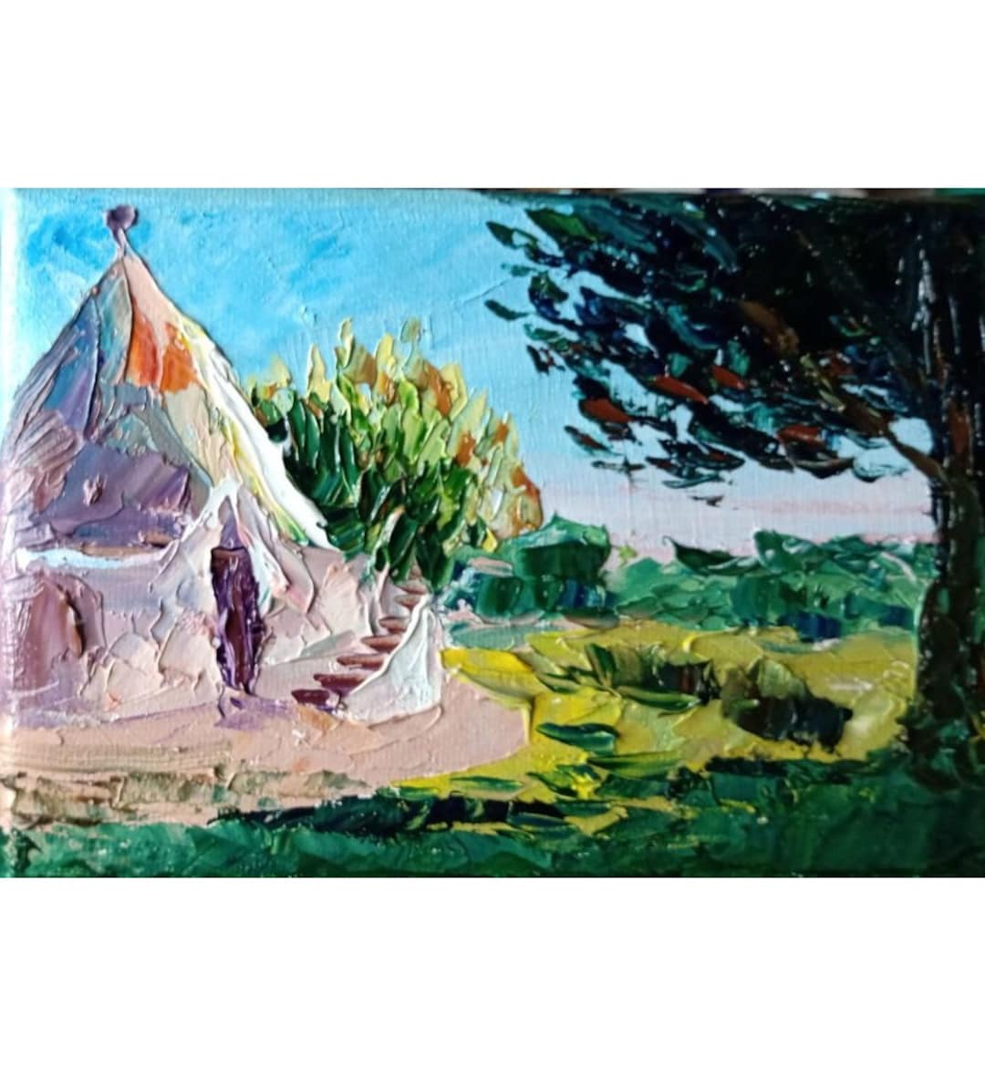 Alberobello Art Original Painting Antico Trullo Art Puglia Art ...