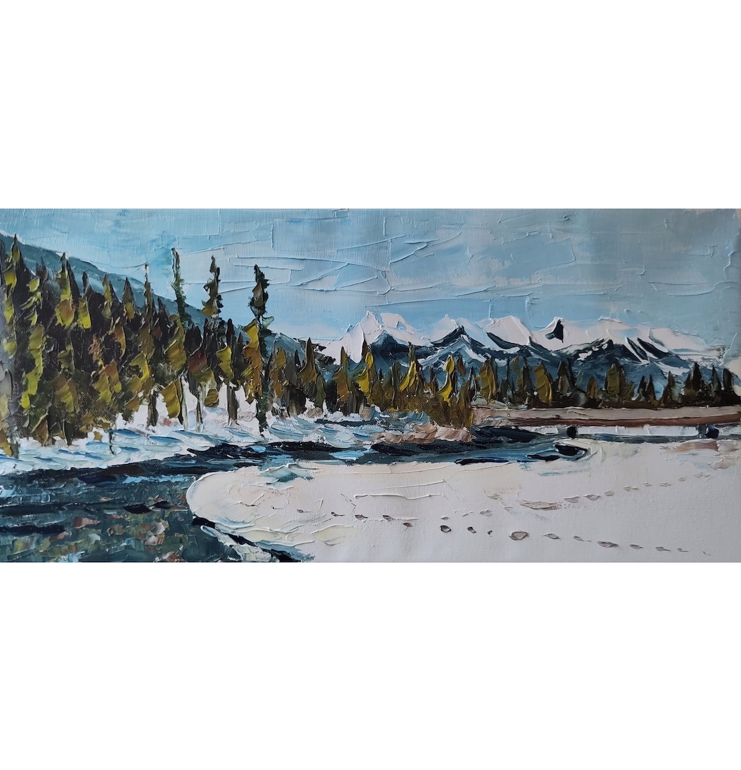 Banff Art Original Art Impasto Oil Art Canada Art National Park Art ...