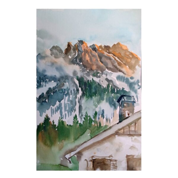 Alpenglow Painting - Etsy