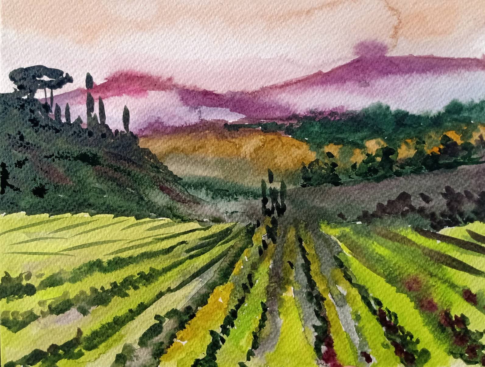 Italian Vineyard Paintings