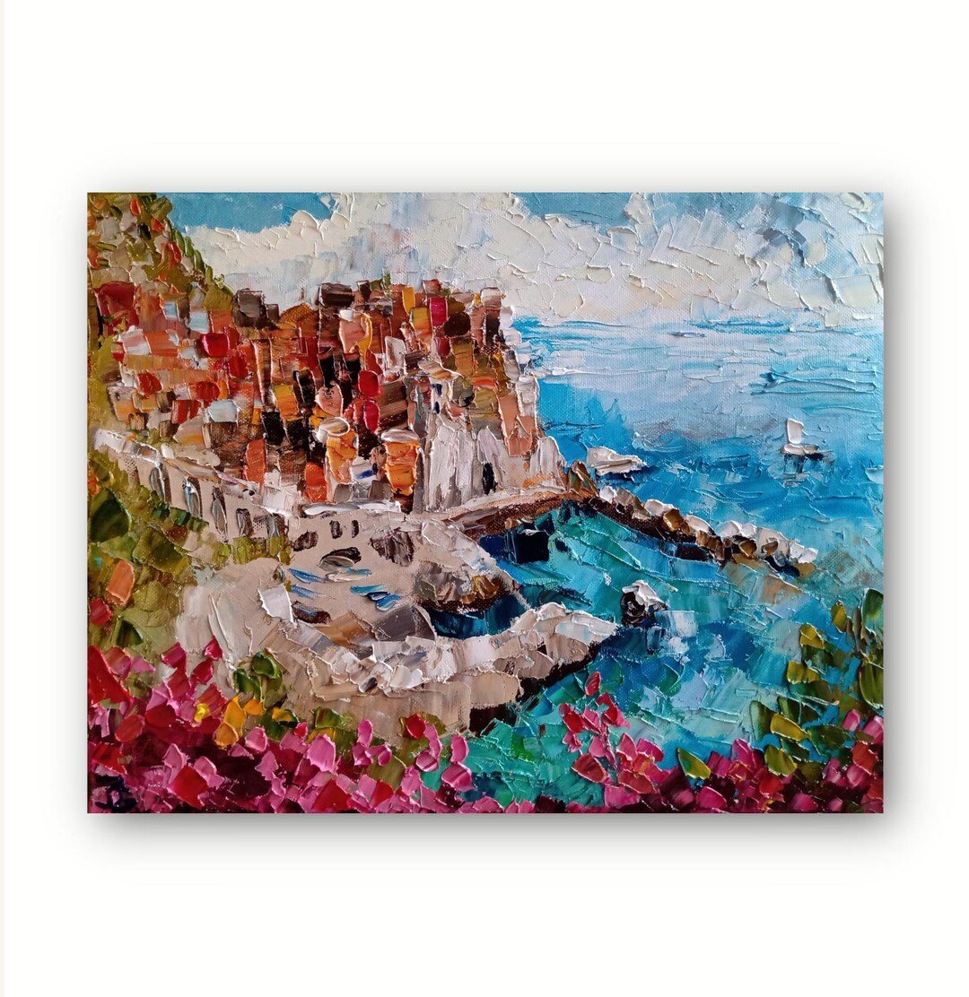 Manarola Art Original Art PRINT Wall Art Amalfi Coast Art Italy Art ...