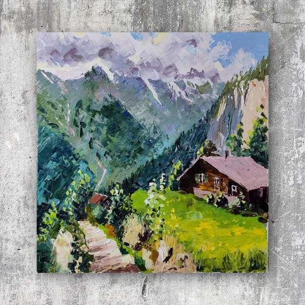 Alpine Painting - Etsy