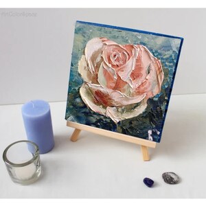 Mini Hearts Pastel Heart Painting on Canvas Heart Painting Rose Heart ...