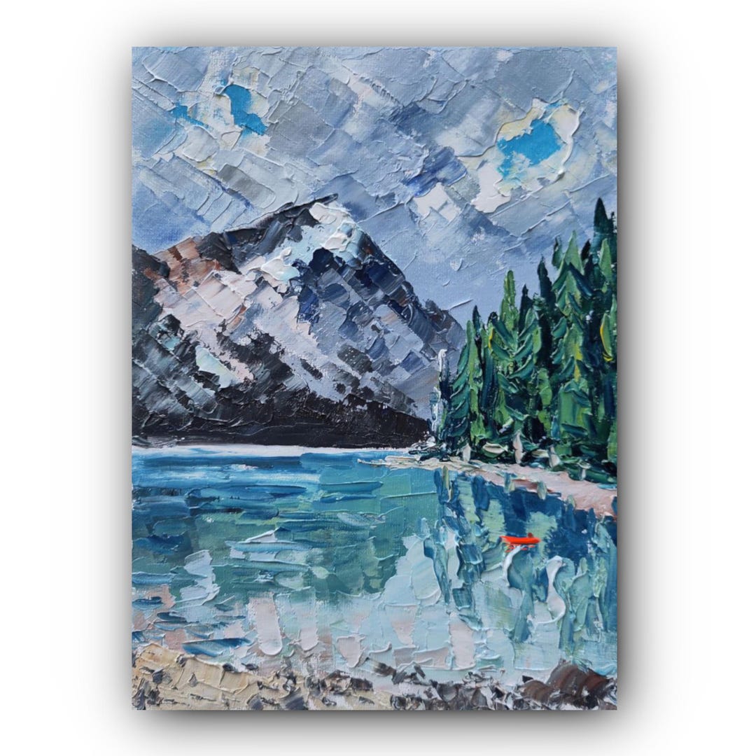 Banff Art National Park Art Moraine Lake Art Original Painting Oil ...