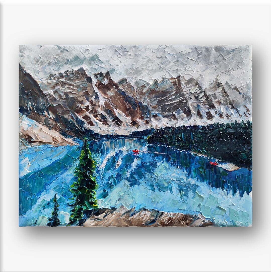 Banff Art National Park Art Moraine Lake Art Original Painting Oil ...